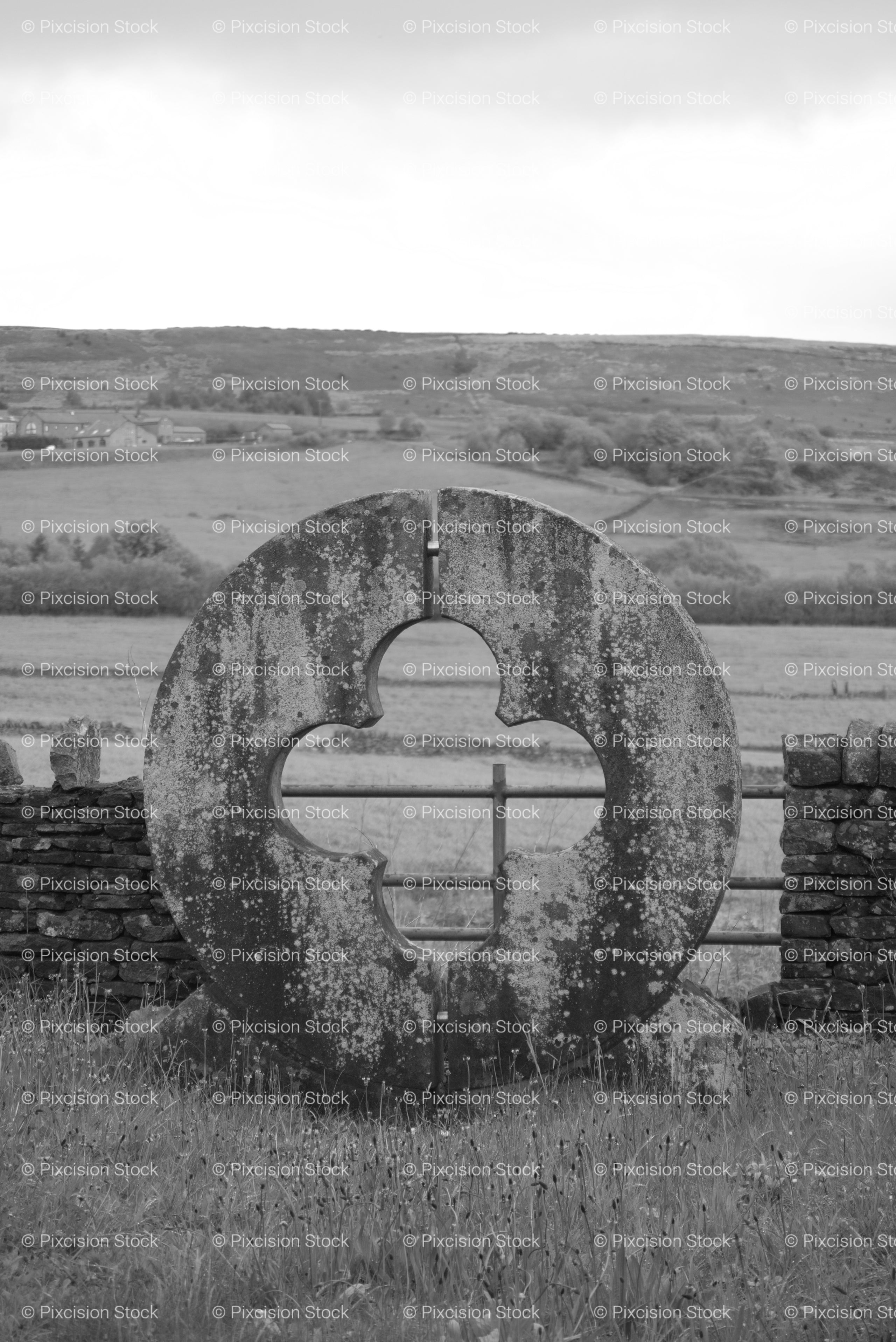 Vertical Shot of a Round Stone Wall Opening in... | Stock Video ...